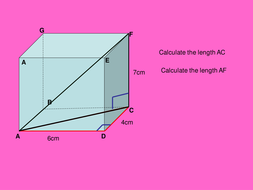 3D Pythagoras Examples by lauramathswilson | Teaching Resources