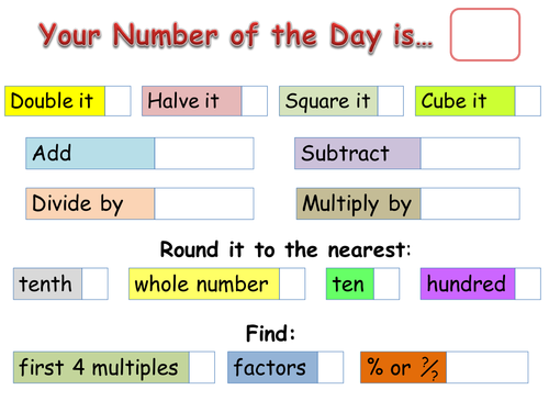 Number of the Day | Teaching Resources
