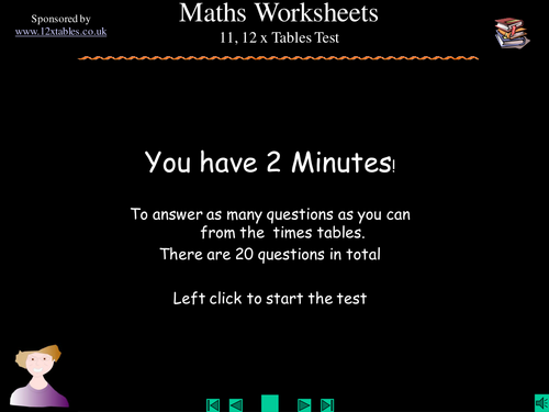 11-x-table-tests-teaching-resources
