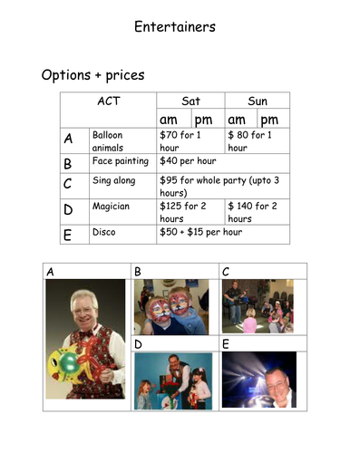 Functional activity - math | Teaching Resources