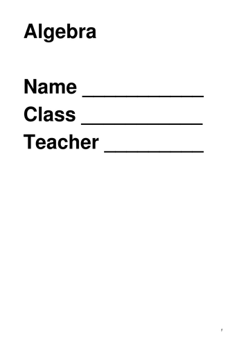 Level 5 Algebra | Teaching Resources