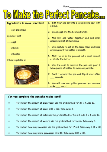 Pancake day | Teaching Resources