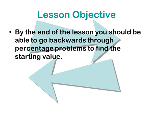 L4 Reverse Percentage problems | Teaching Resources