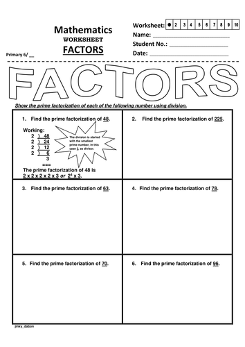 Prime Factorization using Division | Teaching Resources Prime Factorization using Division | Teaching Resources