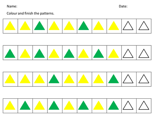 Pattern - color and finish - triangle | Teaching Resources