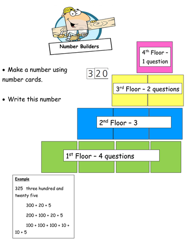 Number Builder handout | Teaching Resources