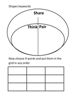 Think Pair Share KAGAN shape bingo activity | Teaching Resources