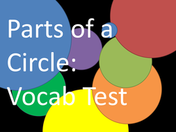 Parts of a Circle (Geometry Vocabulary) | Teaching Resources