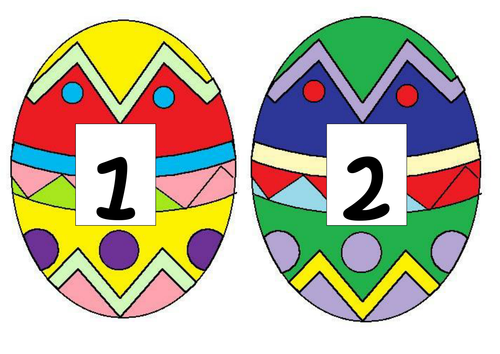 numbers 1-20 on Easter Eggs | Teaching Resources