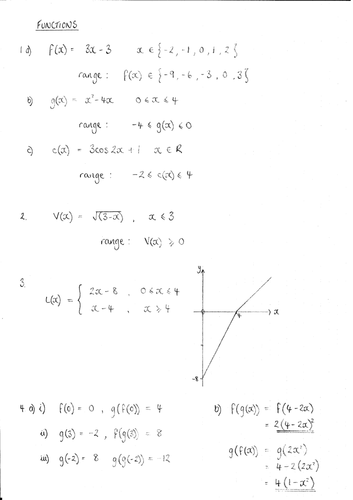 Composite & Inverse Function Worksheet | Teaching Resources