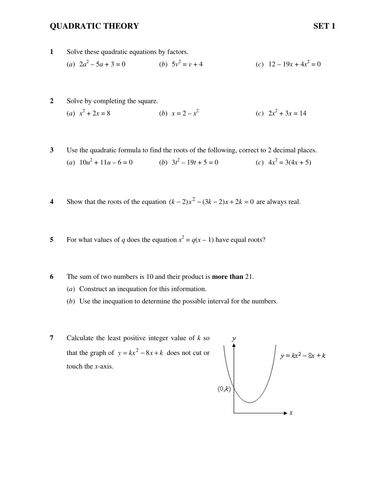 Polynomials & Quadratics | Teaching Resources