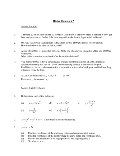 CCSS and Calculus worksheets | Teaching Resources