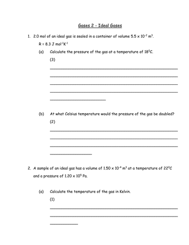 Gases 2 | Teaching Resources
