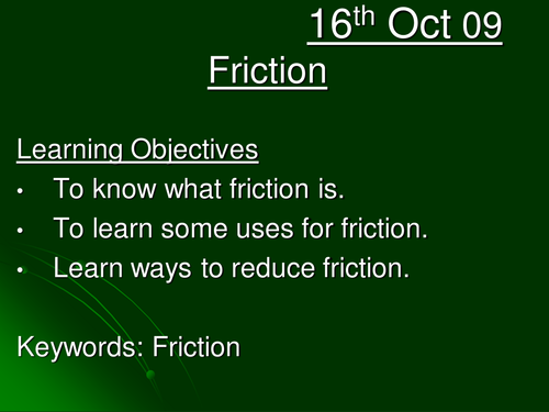 Friction | Teaching Resources