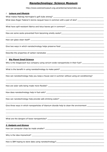 Nanotechnology | Teaching Resources