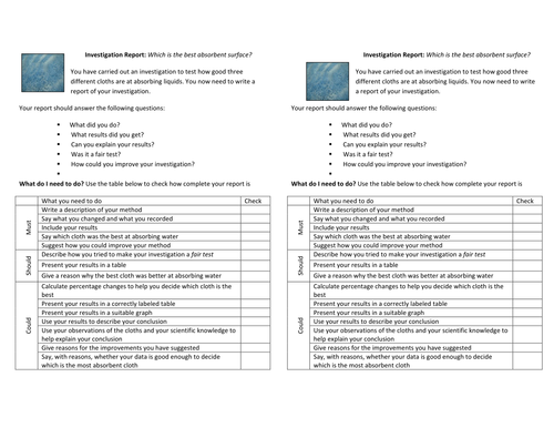 Investigating Absorption | Teaching Resources