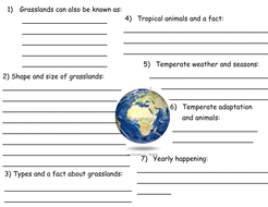 Grasslands Habitat/Environment (Handout) | Teaching Resources