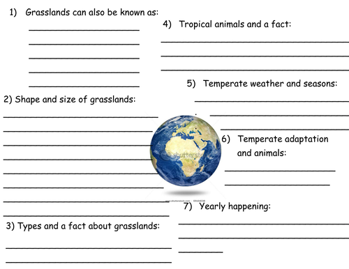 Grasslands Habitat/Environment (Handout) | Teaching Resources