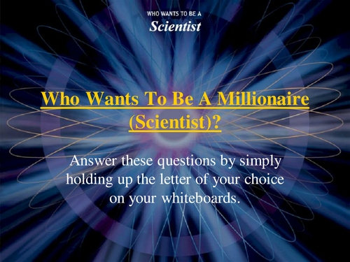 Who wants to be a millionaire | Teaching Resources