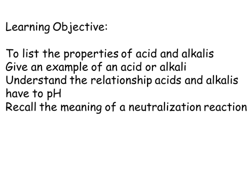 Introduction to Acids and Alkalis | Teaching Resources