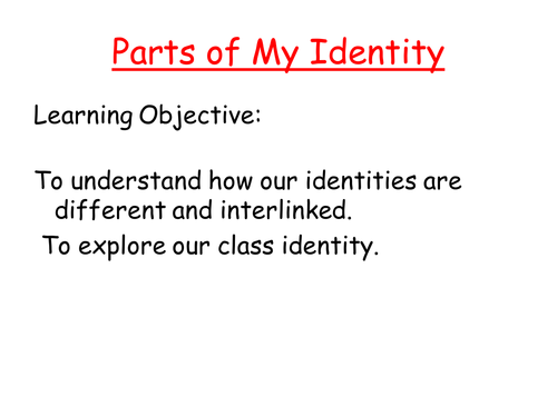 Identity Project | Teaching Resources