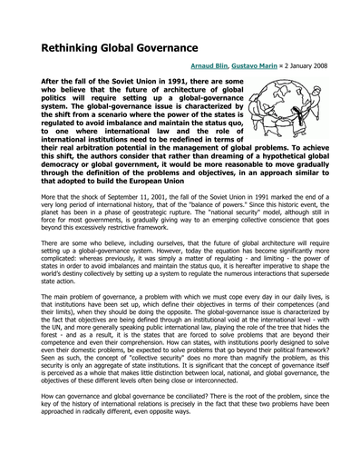 Global Governance Lesson | Teaching Resources