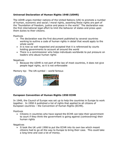 Universal Declaration of Human Rights | Teaching Resources