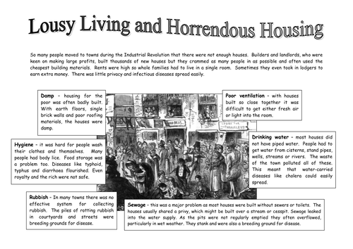 Living conditions in the Industrial revolution | Teaching Resources