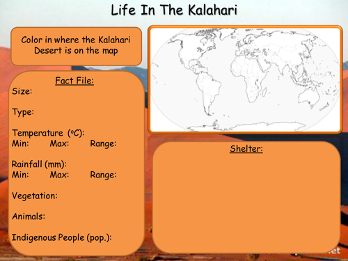 Life In The Kalahari | Teaching Resources