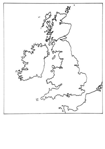 Simple map of British Isles | Teaching Resources