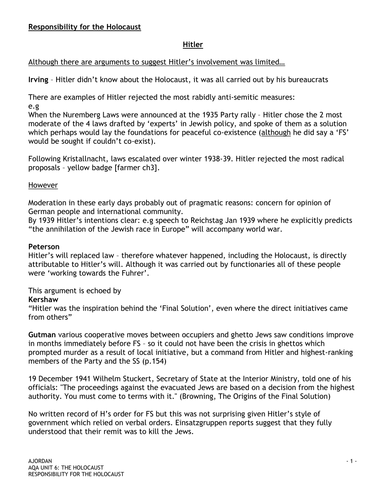 The Holocaust - | Teaching Resources