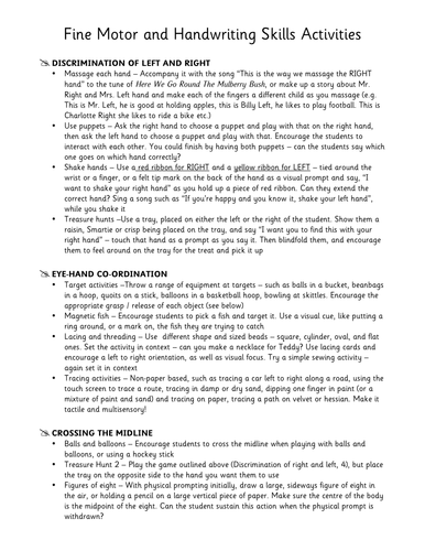 Fine Motor and Handwriting Development Activities | Teaching Resources