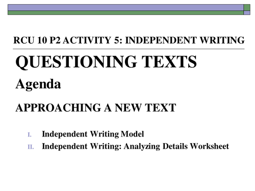 Understanding Close Reading 11/12 (2) | Teaching Resources
