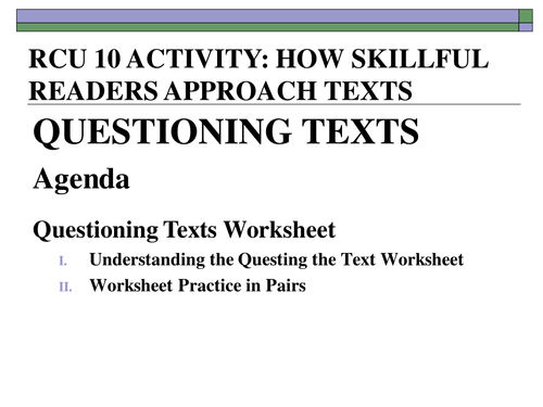 Understanding Close Reading 9/10 | Teaching Resources
