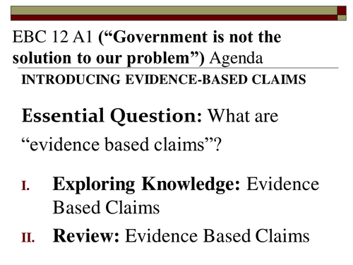 Evidence-Based Claims CCSS Series (12th Grade) | Teaching Resources