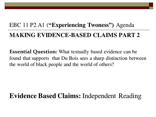 Evidence-Based Claims CCSS Series (11th Grade) | Teaching Resources