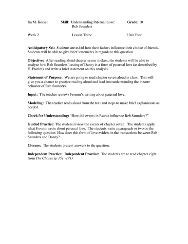 The Chosen (Identity Through Revolution) | Teaching Resources