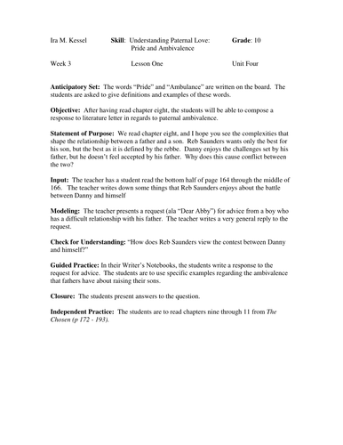 The Chosen (Identity Through Revolution) | Teaching Resources