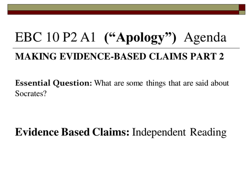 Evidence-Based Claims CCSS Series (9th Grade) | Teaching Resources