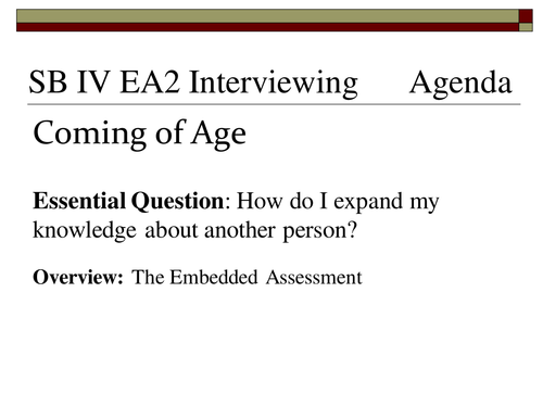 Grade 9 English Lesson Plans: SpringBoard IV (Coming of Age) Part I ...