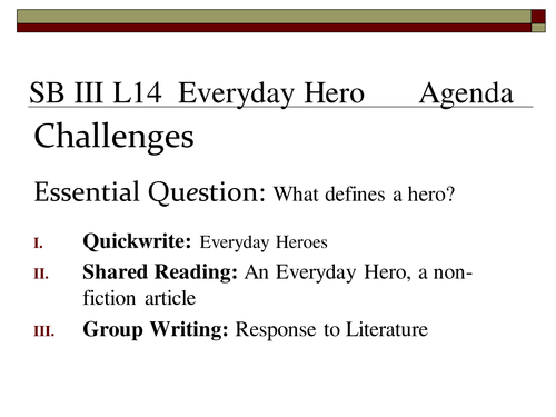 Grade 8 Common Core English Lesson Plans: Challenges - SpringBoard ...