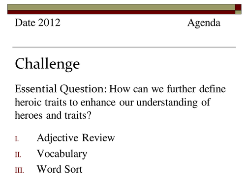 SpringBoard III (Challenges) Unit 1 | Teaching Resources