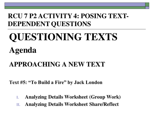 Understanding Close Reading 7 | Teaching Resources