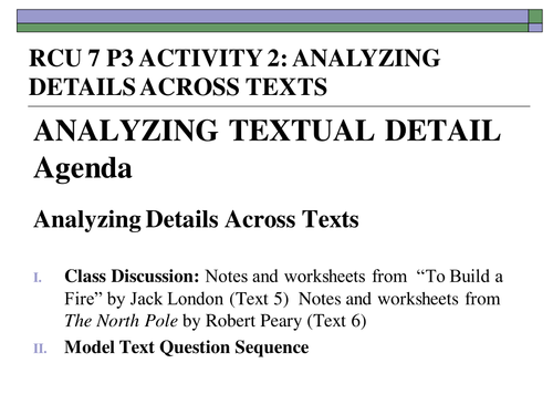 Understanding Close Reading 7 | Teaching Resources
