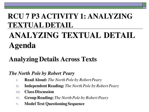 Understanding Close Reading 7 | Teaching Resources