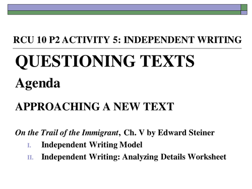 Understanding Close Reading 8 | Teaching Resources