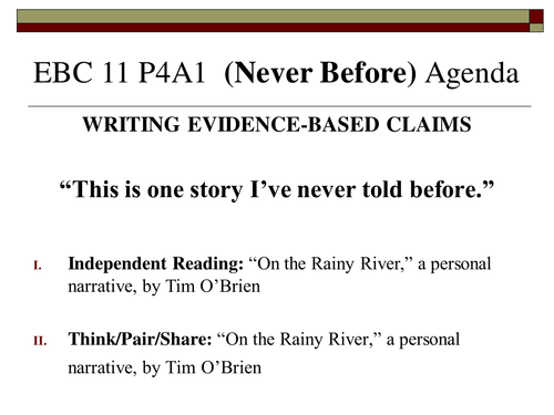 Evidence-Based Claims ELA/Literacy Units Gr 11 | Teaching Resources
