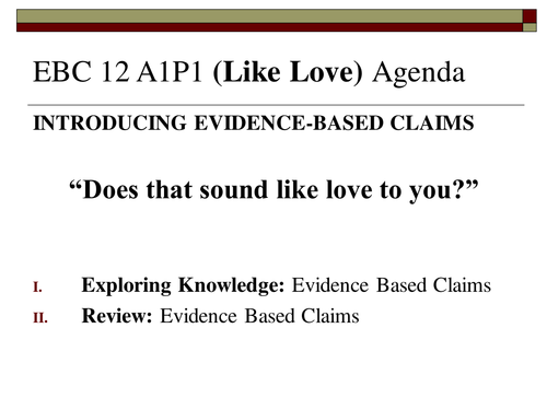 Evidence-Based Claims ELA/Literacy Units Gr 12 | Teaching Resources