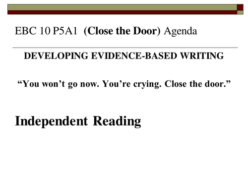 Evidence-Based Claims ELA/Literacy Units Gr 10 | Teaching Resources