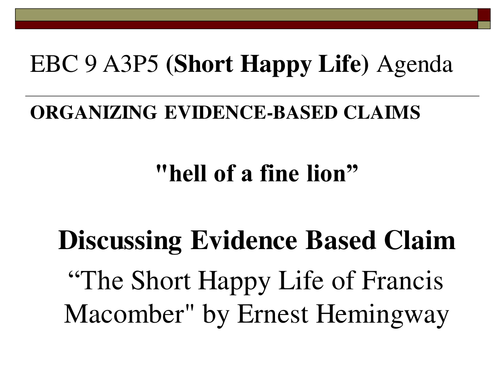 Making Evidence-Based Claims ELA/Literacy Grade 9 | Teaching Resources